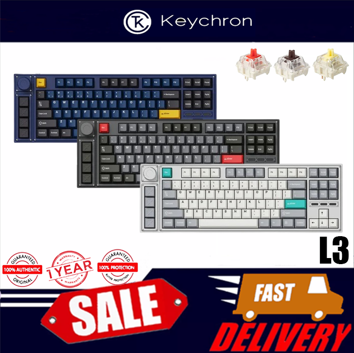 Keychron Lemokey L3 QMK/VIA Wireless Custom Game Mechanical Keyboard ...