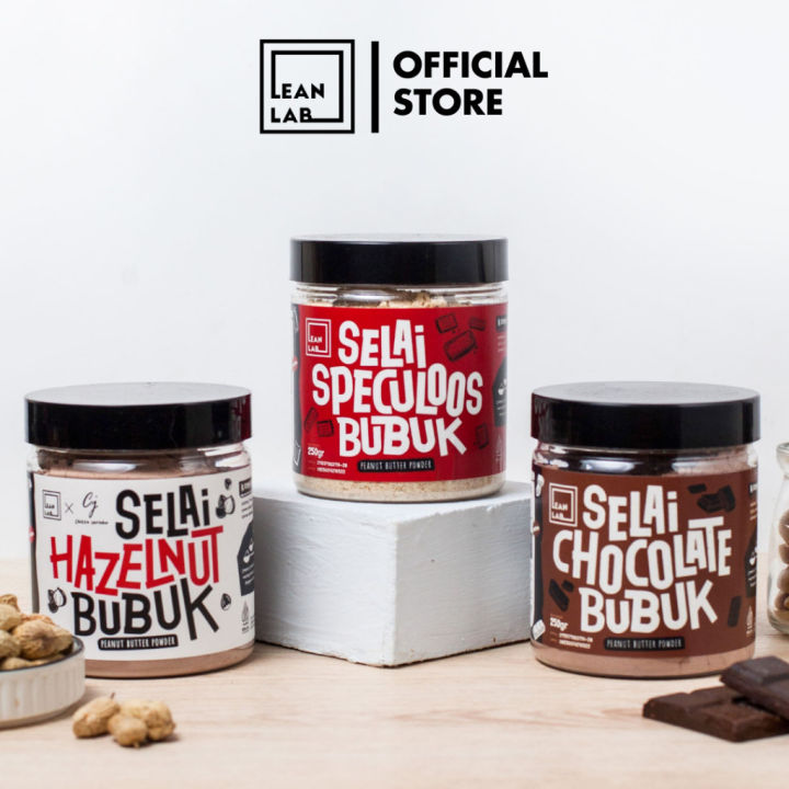 Lean Lab Selai Bubuk 250gr Coklat Hazelnut Speculoos Peanut Butter ...