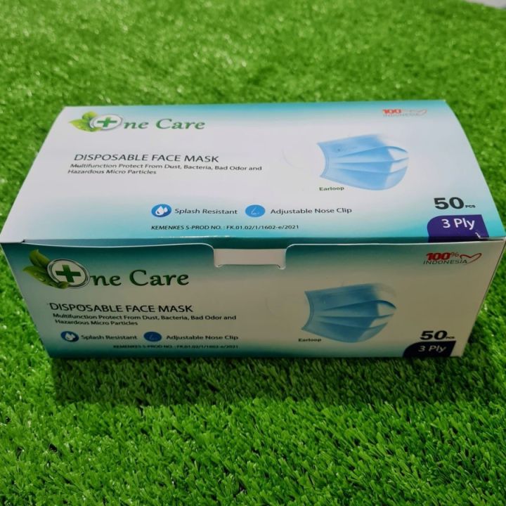 Masker Earloop Onecare Local 3ply isi 50 Pcs Earloop NeCare Indonesia ...