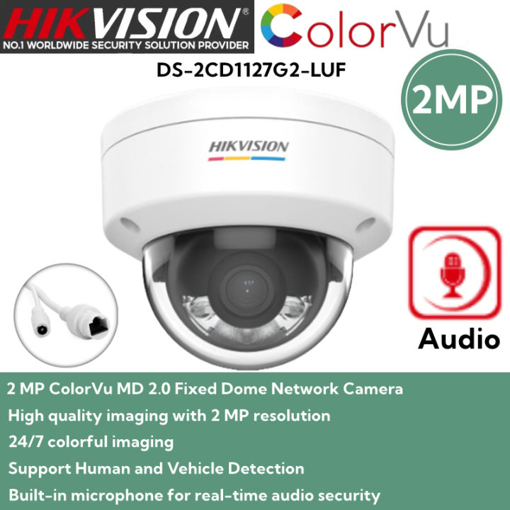 Hikvision IP Camera 2MP/4MP HD ColorVu With Audio Human and Vehicle ...