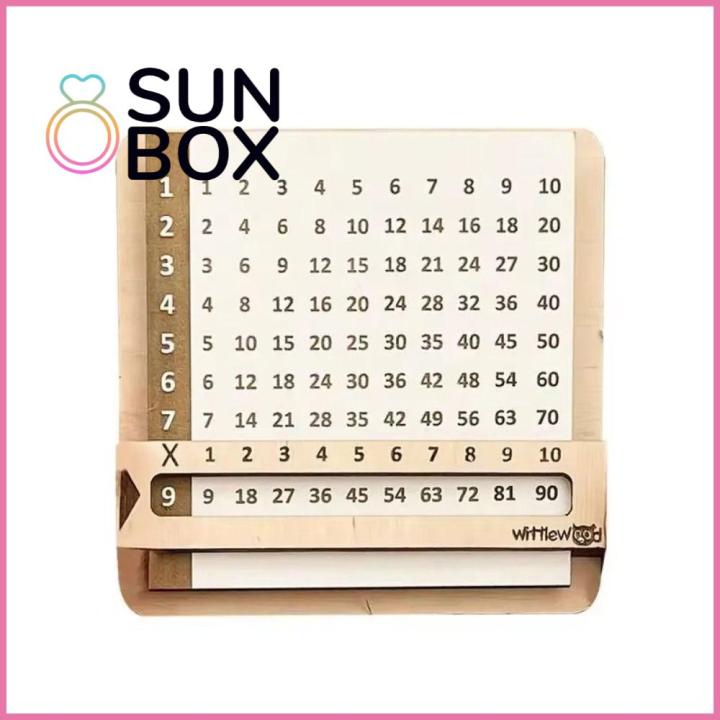 SUN BOX Teaching Tool Slidable Multiplication Table Learn Educational ...