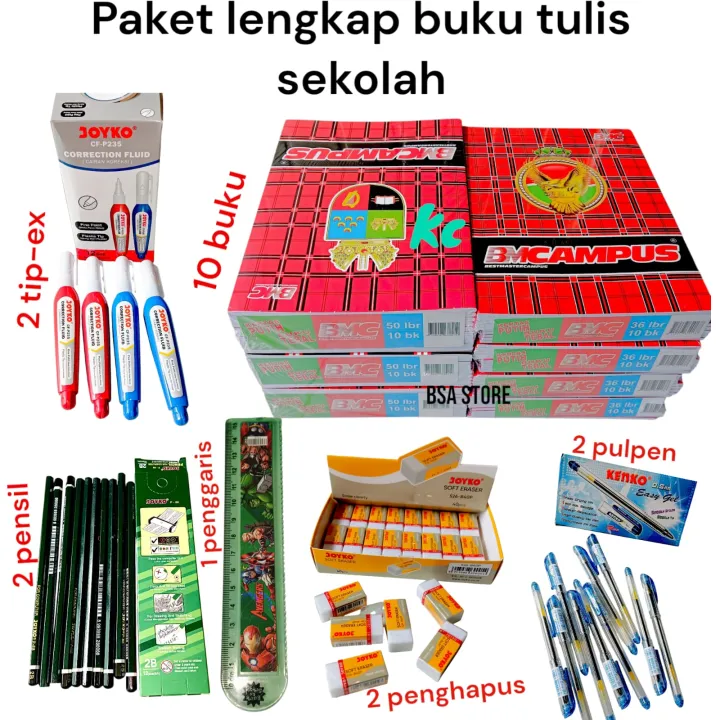 PROMO PEKET LENGKAP BUKU TULIS SEKOLAH BUKU BESAR PANJANG DAN KECIL 1 ...