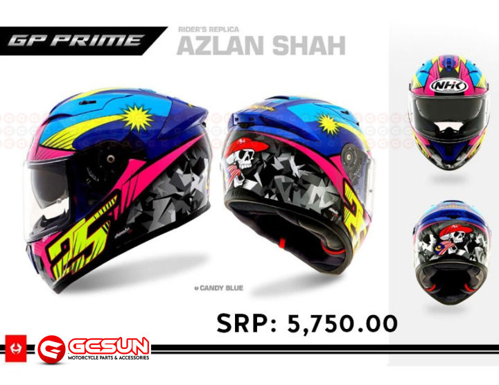 NHK Helmet GP PRIME Azlan Shah Face Dual Visor-GCSUN MOTORCYCLE | Lazada PH