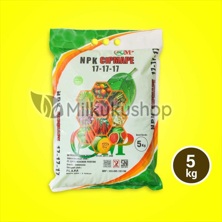 PUPUK CMP CIPMAPE NPK 17 17 17 ISI 5 KG KEMASAN PABRIK | Lazada Indonesia