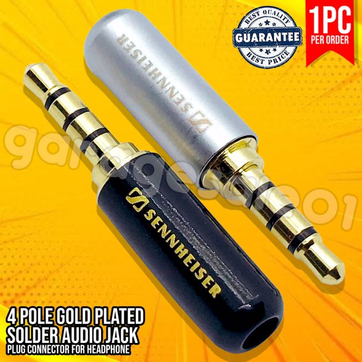 4 Pole 3.5mm Stereo Headphone Mini Jack Plug (SILVER) | Lazada PH