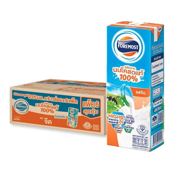 โฟร์โมสต์ นมยูเอชที รสจืด 225 มล. x 36 FOREMOST UHT Milk Plain 225 ml x ...