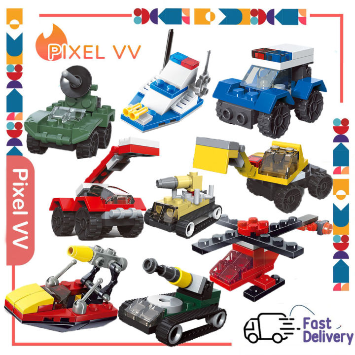 Jie Star Vehicle Toys Building Block City Series Car Excavator Plane ...