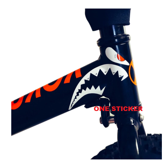 READY Cutting Stiker Sticker Head Frame/Tube Sepeda MTB Shark Mouth ...