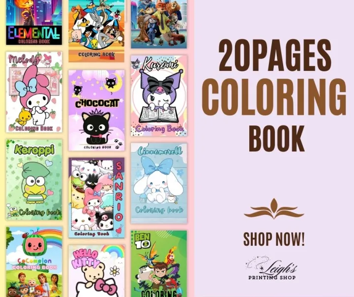 3in1 BUNDLE STAPLE Coloring Book for Kids | Sanrio | Hello Kitty ...