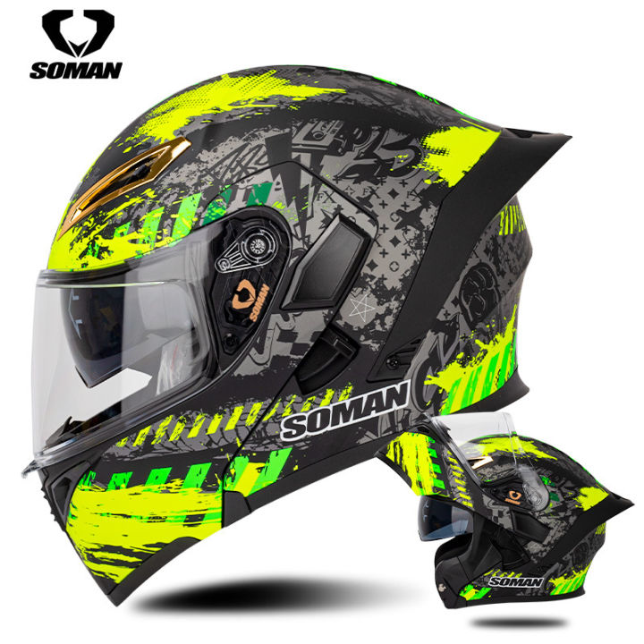 New Soman Motorcycle Helmet 955S Motorcycle Riding Modular Helmet ...