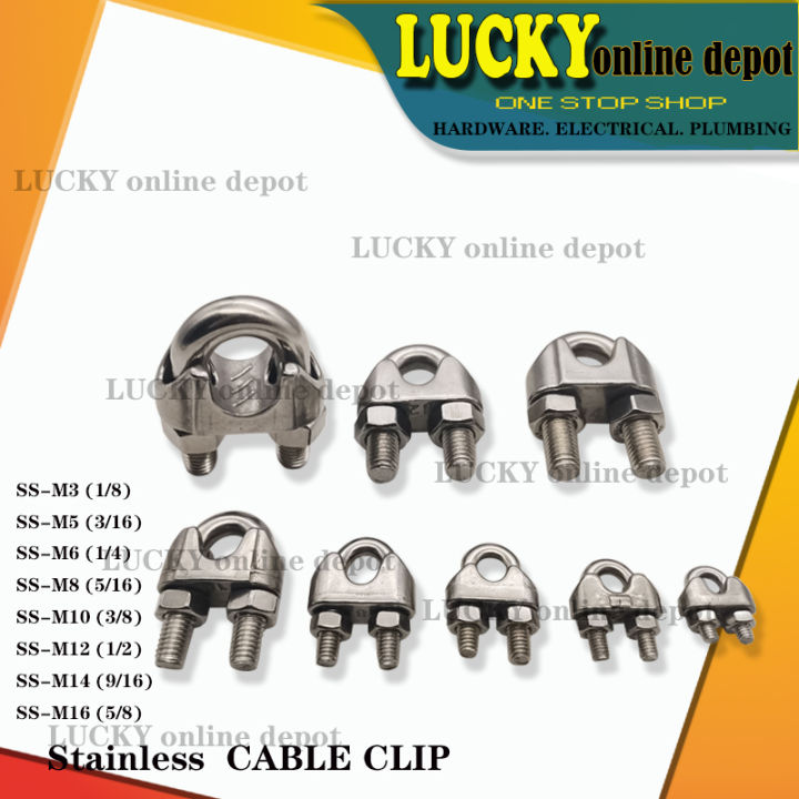 STAINLESS WIRE ROPE CLIP / WIRE ROPE CLAMP 3-16MM | Lazada PH