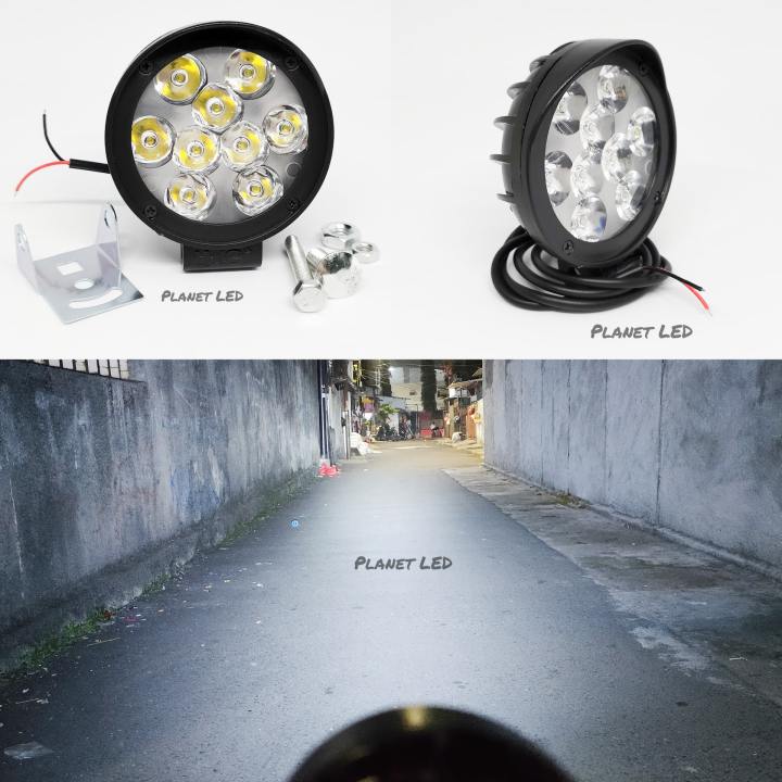 COD Lampu Tembak Sorot Topi 9 Mata LED Bulat Cahaya Standby Putih ...