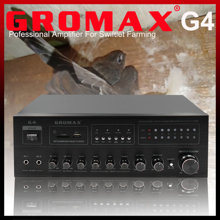 GROMAX G4 Professional Swiftlet Farming Amplifier with Bluetooth / USB ...