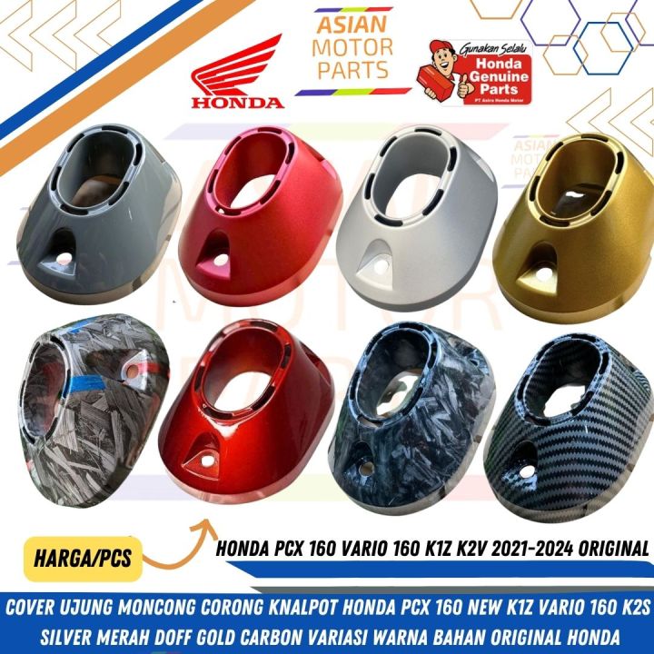 Cover ujung moncong knalpot honda PCX 160 New K1Z Vario 160 K2S silver ...