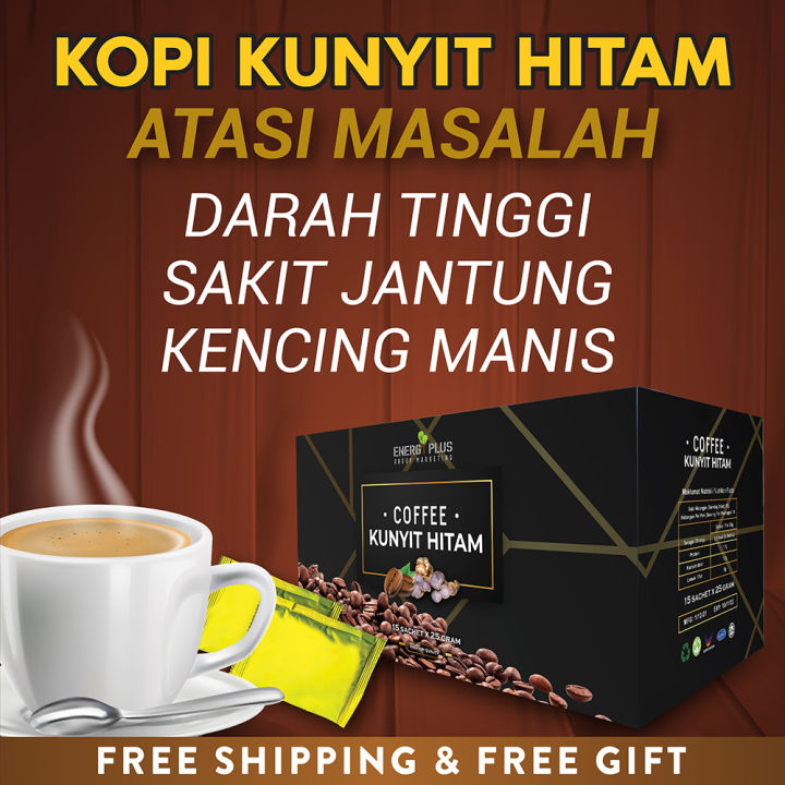 Coffee Kunyit Hitam Tanpa Gula (Stevia pemanis semula jadi) | 15 sachet ...