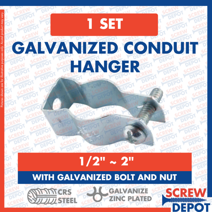 GI Conduit Hanger 1/2 , 3/4 , 1 , 1-1/4 , 1-1/2 , 2 Caddy Clamp Conduit ...