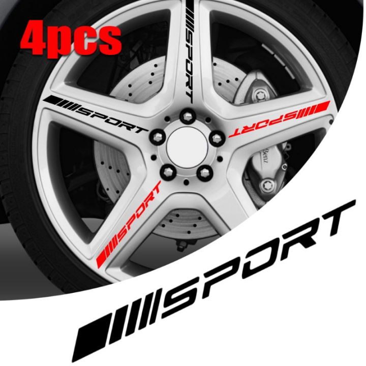 Car Wheel Hub SPORT Stickers Waterproof Car Tire Styling Decal ...