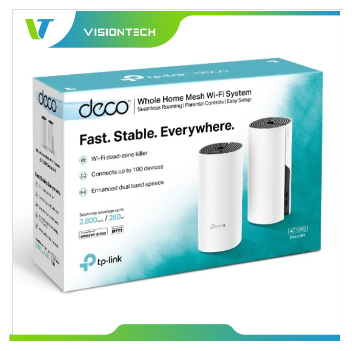 TP-LINK Deco M4 - AC1200 Whole Home Mesh Wi-Fi System (2 Packs) | Lazada