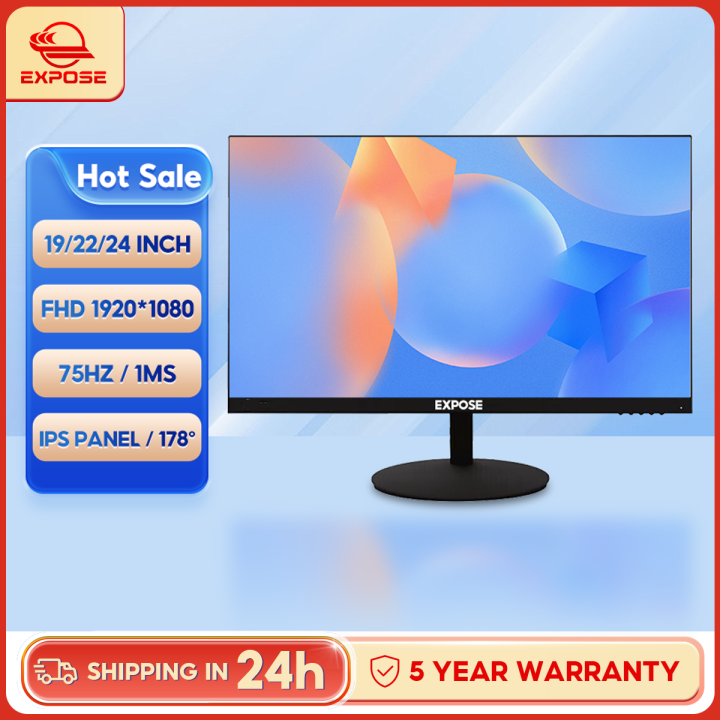 Monitor PC 19 Inch Flat Monitor Gaming 75HZ 24Inch Monitor 19 inch 75 ...
