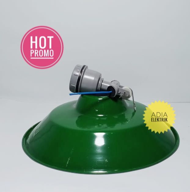 Murah !! Kap Lampu Hijau / Kap Lampu Jalan Anti Air + Fitting Kramik / Kap WD E27 / Kap WD ...