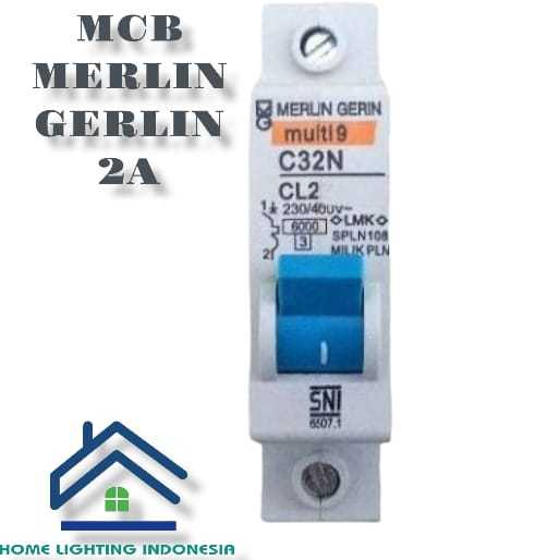 MCB MULTI9 2A 2 AMPERE MERLIN GERIN PLN 450W CL2 SPLN BREKER | Lazada ...
