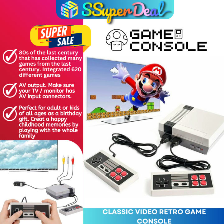 Classic Mini Handheld Retro Game Console with Built-in 620 Glassic ...