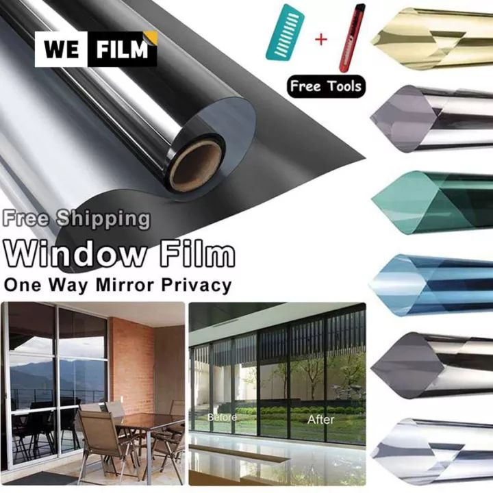 Window Film Privacy Film One-Way Mirror UV Protection Tint Glass Tinted ...