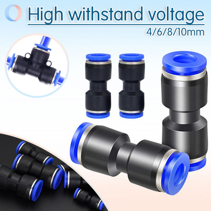 1PCS PU4/6/8/10mm Pneumatic Plastic Push To Connect Fittings Tube ...