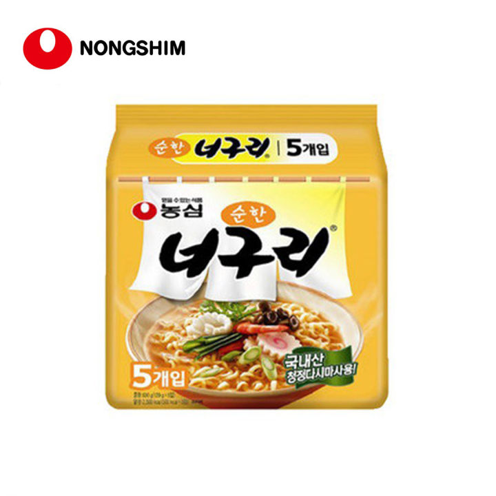 [NONGSHIM] Neoguri Mild Ramen Multi Pack 120G x 5 너구리 순한 멀티팩 | Korean ...