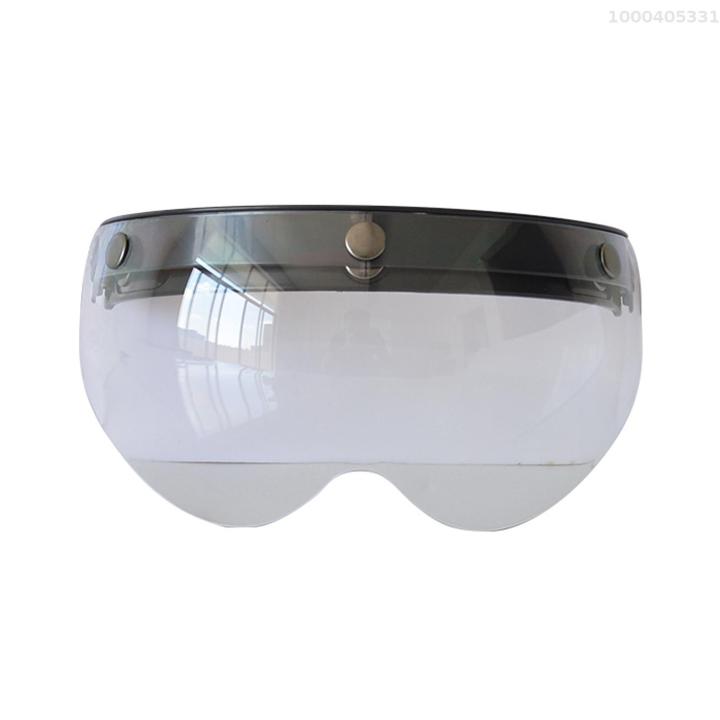 Motorcycle Anti-UV Anti-Scratch Helmets Lens Retro Fashion Visor Wind ...