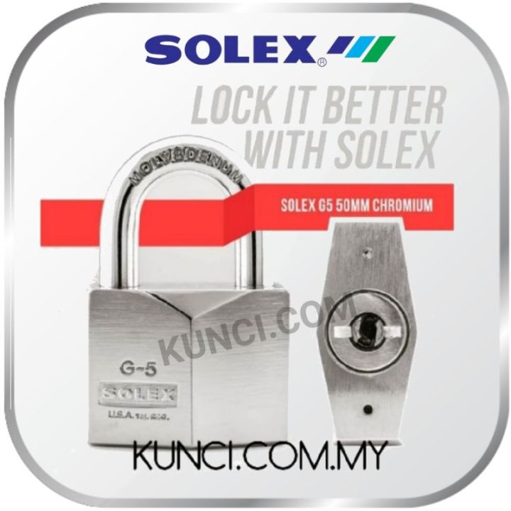 ORIGINAL SOLEX G5 ANTICUT PADLOCK 50MM | Lazada