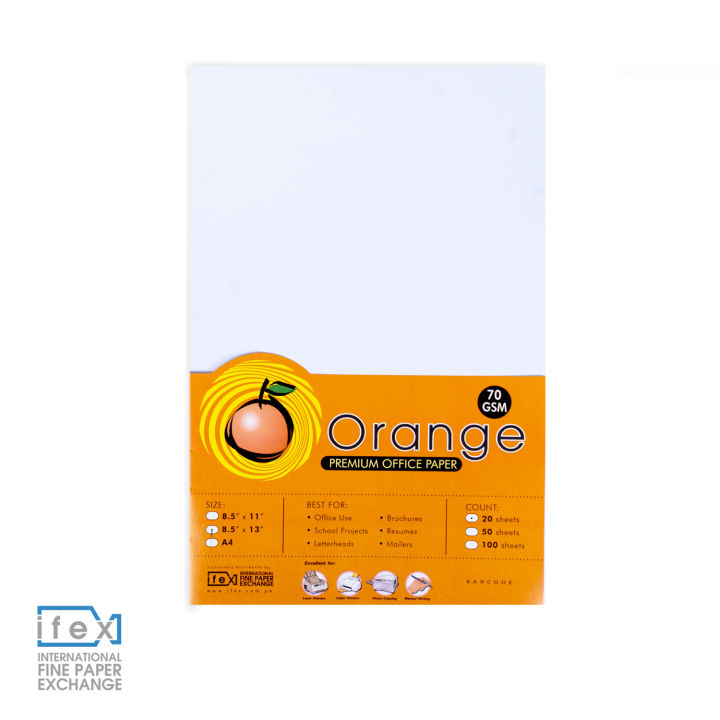 Orange Premium Office Paper 70 gsm (Repacked) | Lazada PH