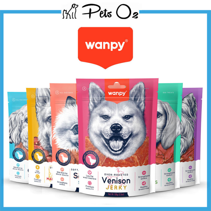 Wanpy Assorted Dog Treats | Jerky | Biscuit | Duck | Beef | Salmon ...