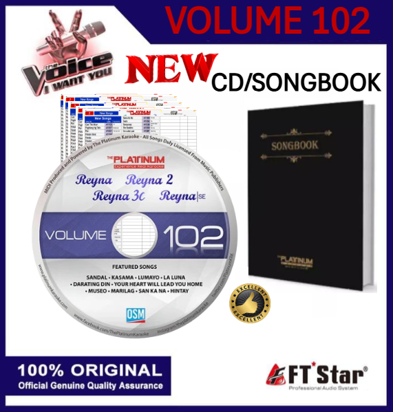 The Platinum Reyna1,Reyna2.Reyna3C .Reyna3CSE CD+Songlist+Songbook (1SET) (Vol:102 CD,Original ...