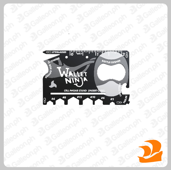 Wallet Ninja Multitool Card – 18 in 1 Credit Card Multi-Tool (Bottle ...