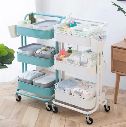 Sweet 3Layer Kitchen Rolling Utility Cart Moving Shelf Snack Shelves ...