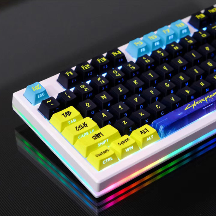 Cyberpunk Side light Keycaps PBT Cherry Profile Dye Sublimation Key ...