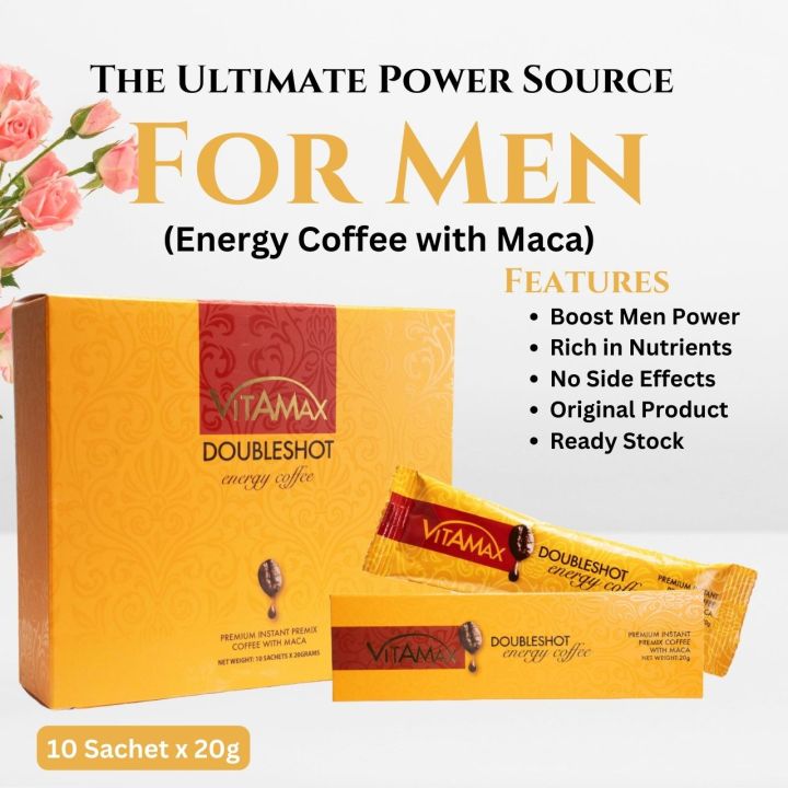 Vitamax Doubleshot Energy Coffee for Men - Permium Instant Premix Coffee with Maca | Lazada