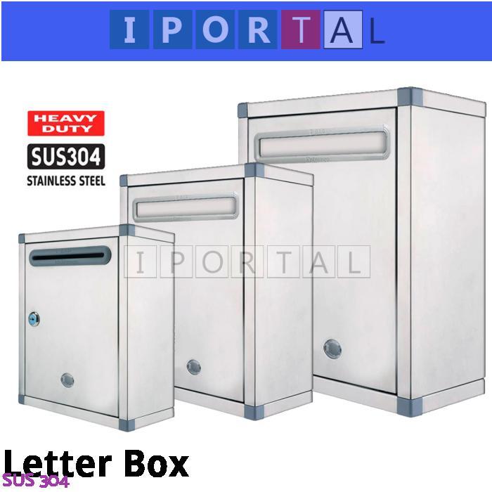 Stainless Steel Letter Box Keyable 304 Wall Mounted Solid Letter Box ...