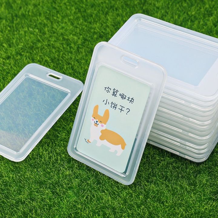 Clear Waterproof Transparent PVC Solid Color Card Sleeve ID Card Cover ...