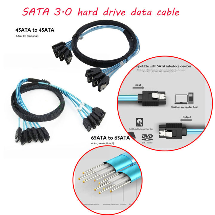 Splitter Cable Computer Accessories SATA III SAS CableFemale Data Cable ...