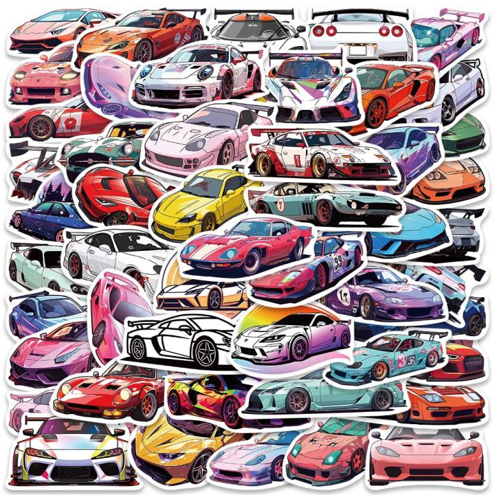 xs150-50 pcs JDM sports car graffiti waterproof sticker | Lazada PH