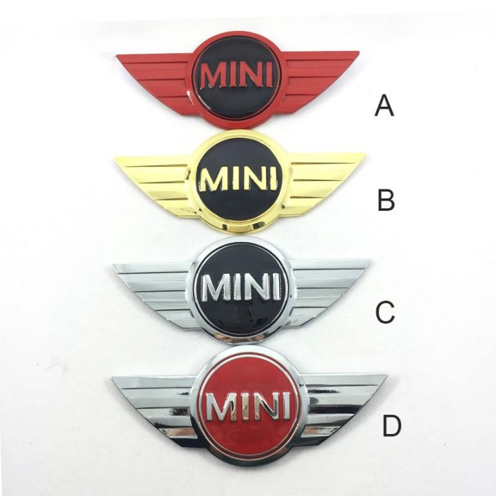 1pcs Metal MINI Wings Logo Car Front Trunk Emblem Badge Sticker Decal ...