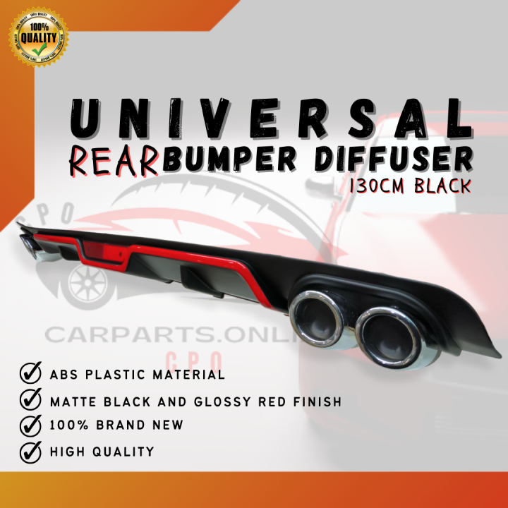 CPO UNIVERSAL REAR BUMPER LIP DIFFUSER 130CM BLACK (9267) | Lazada PH