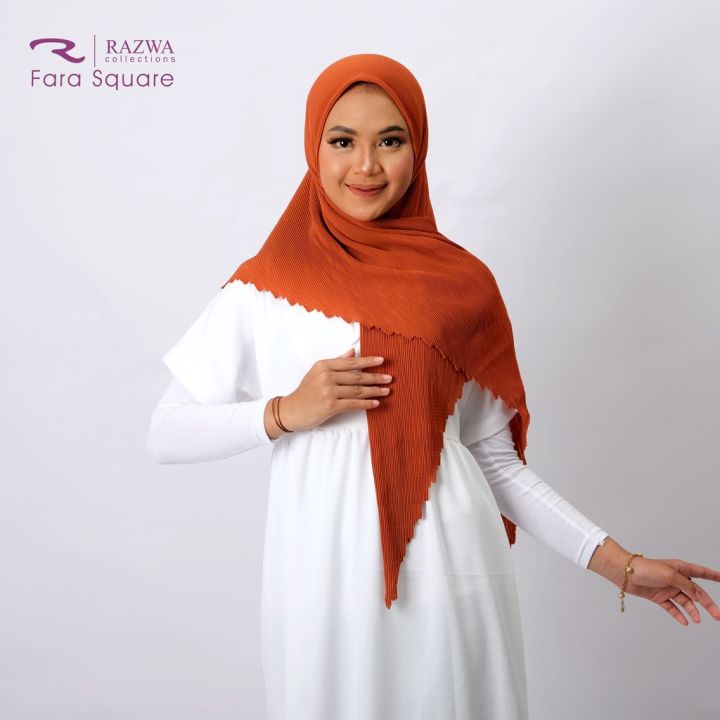 Razwa Fara - Hijab Square Laser Cut High Quality - All Variant Collor ...
