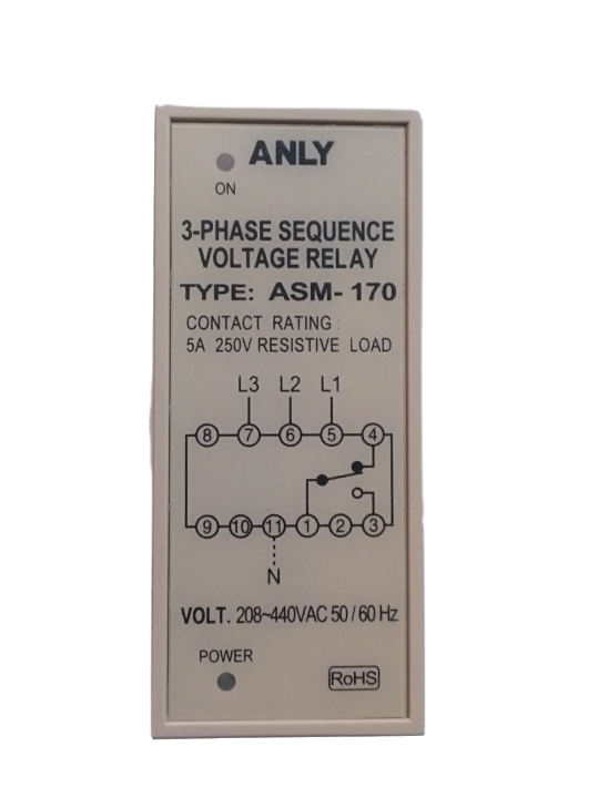 ANLY ASM-170 under reverse phase detection relay phase failure and ...