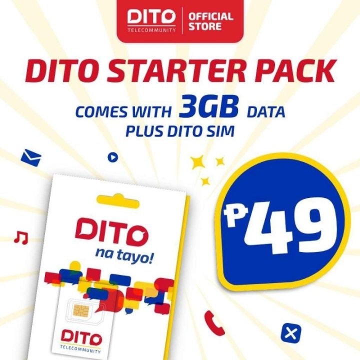 DITO STRATER PACK FREE 3GB UP NO EXPIRY DATE DITO SIM | Lazada PH