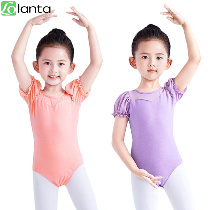 LOlanta Girls Short Sleeve Leotard Clothes Ballet Unitard Dance Dress ...