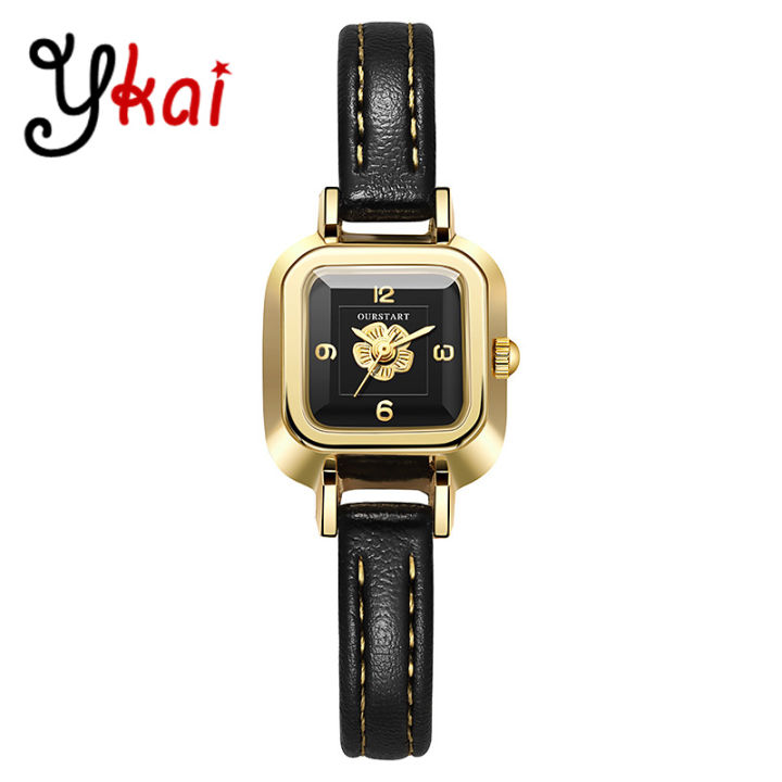 Ykai นาฬิกาผู้หญิงแฟชั่นผู้หญิงนาฬิกาควอตซ์กันน้ำย้อนยุคเรียบง่ายแบบ ...
