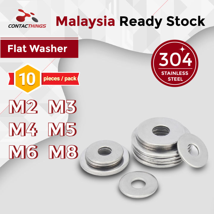 M2 M3 M4 M5 M6 M8 Stainless Steel 304 Flat Washer | Lazada